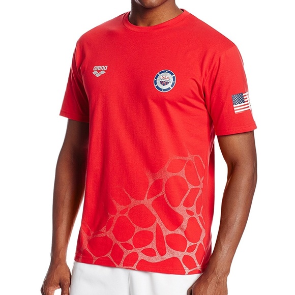Arena | Shirts | Arena Tee Usa Swimming Team Red Xl New | Poshmark